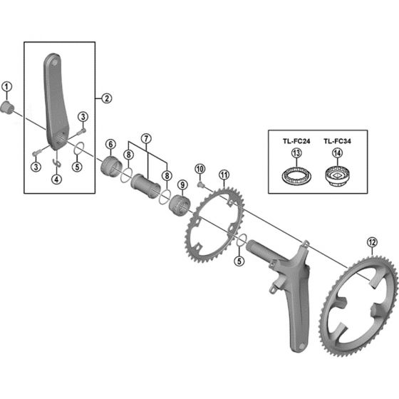 Shimano Dura-Ace FC-R9100 Left Hand Crank Arm - Drivetrain - Components